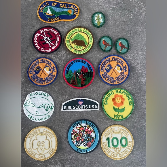 Girl Scouts | Other | Vintage 6s 70s Girl Scout 5 Patches Indiana ...